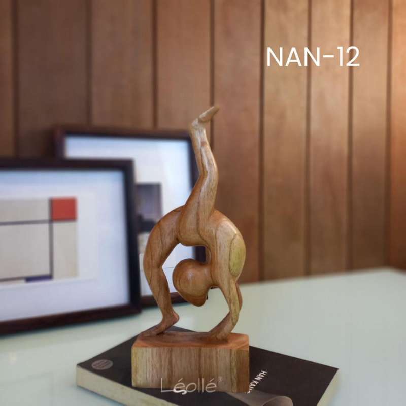 Jual Kado Unik Patung Kayu Pajangan Interior Design Yoga Abtrak tinggi ...