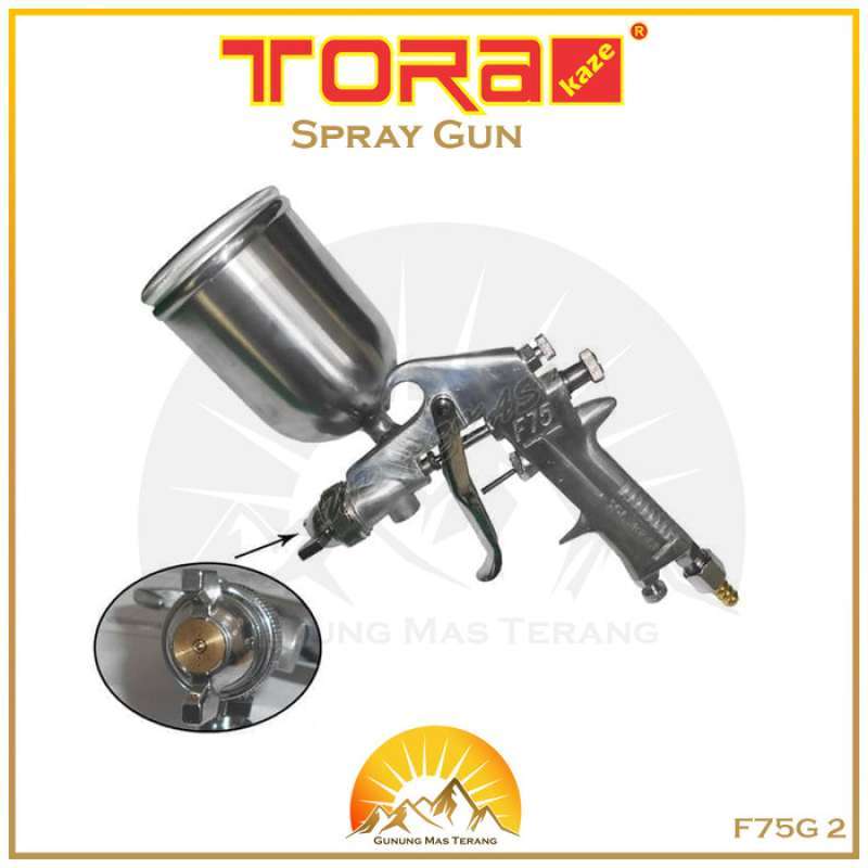 Promo Tora F75G Spray Gun Angin Kompresor Air Brush Semprot Tabung Atas ...