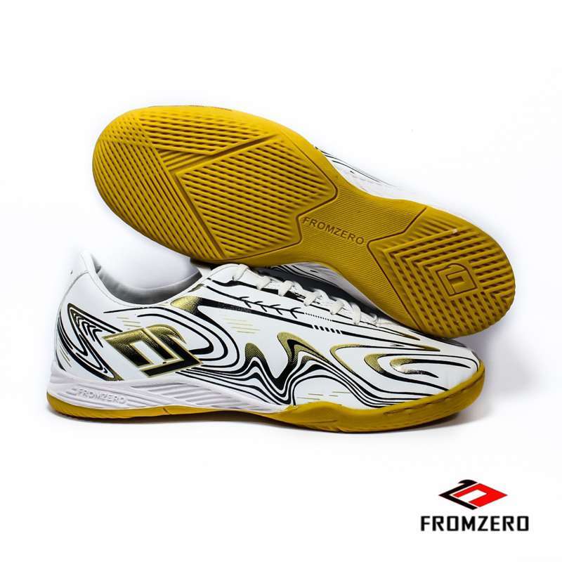 Promo Sepatu Futsal Fromzero Archer IN Putih Gold Original Diskon 20% ...