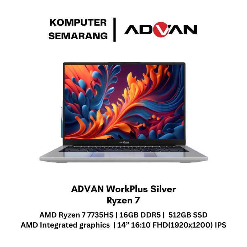 Jual Advan Workplus Silver((amd Ryzen 5 6600h/amd Ryzen 7 7735hs)16gb/512gb/amd Integrated ...
