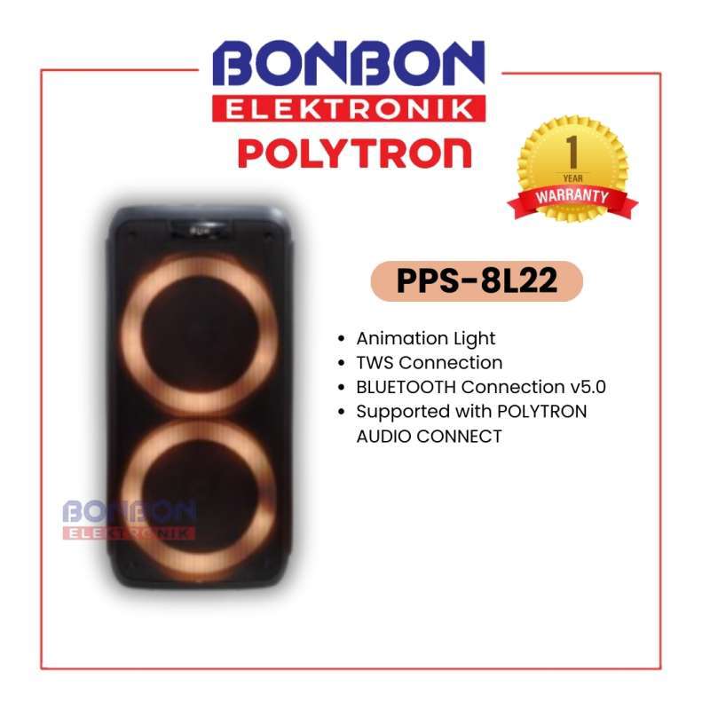 Jual POLYTRON Speaker Party Bluetooth PPS-8L22 / PPS8L22 Portable ...