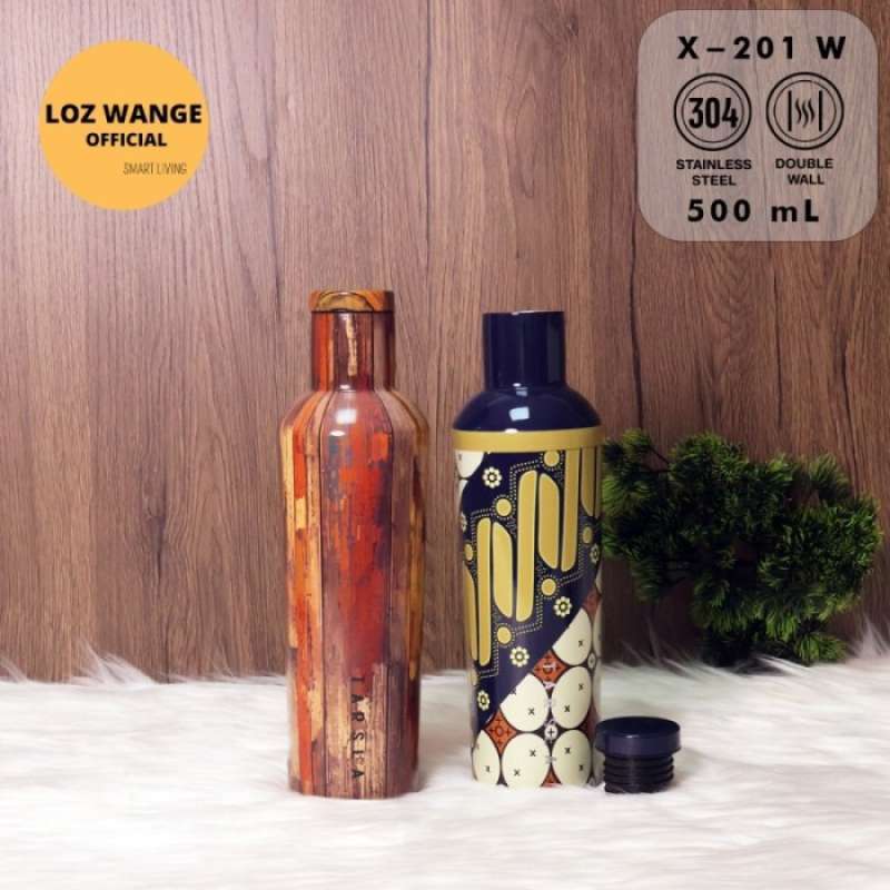 Promo Botol Thermos Premium Wood Texture Hr-103 Tumbler Stainless 750 ...