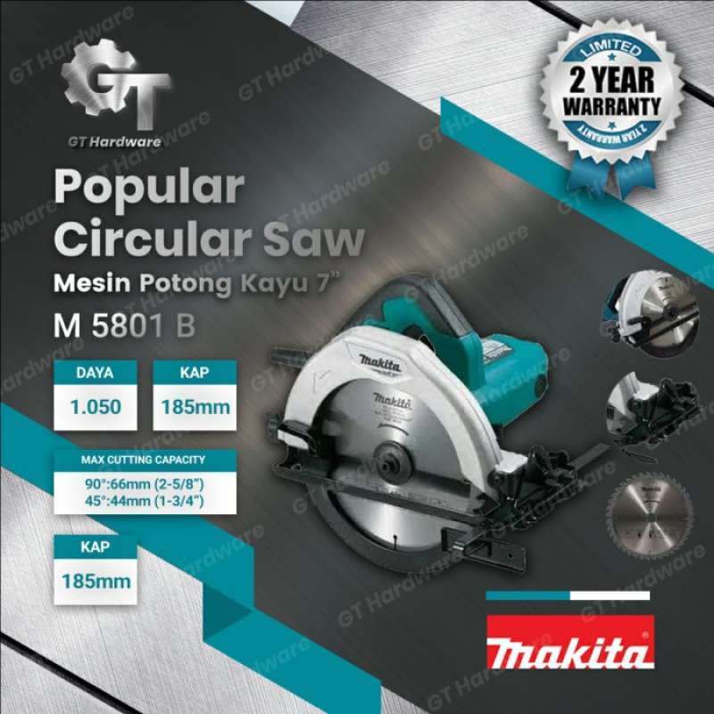 Promo Mesin Potong Kayu Circle Circalar Saw Makita M5801B M 5801B Diskon 23% di Seller Rhmd ...