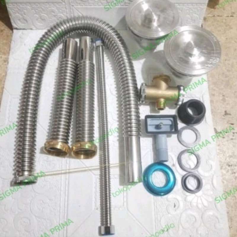 Promo Selang Sink Stainless Dobel Anti Tikus / Pipa Bak Cuci Piring ...