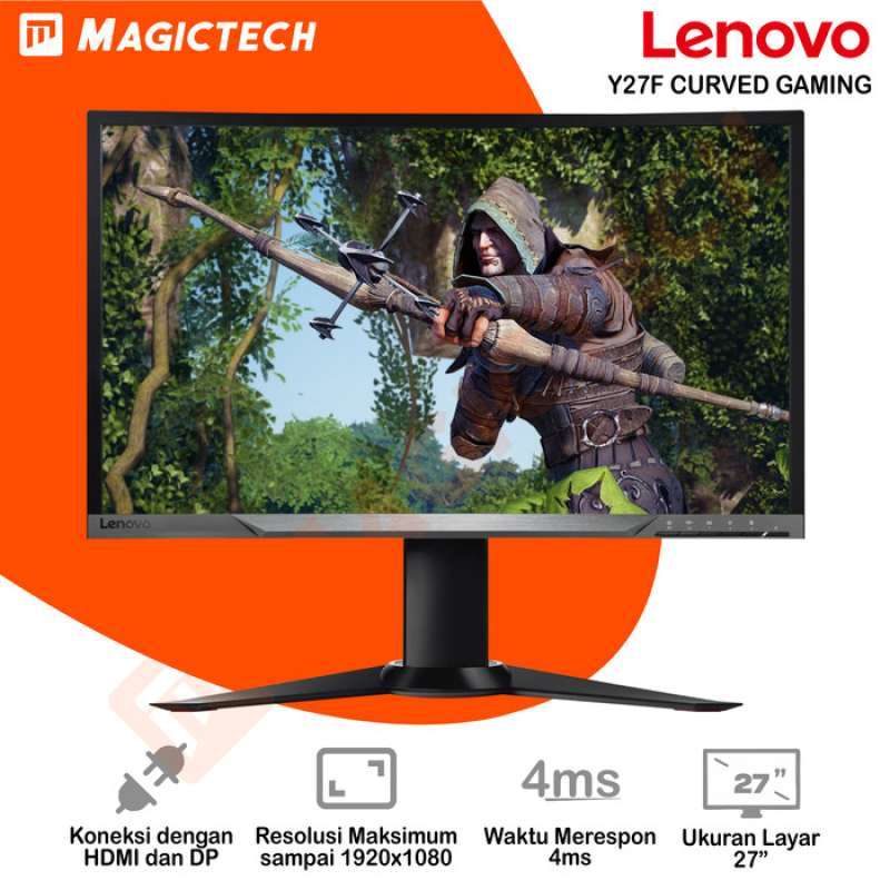 Jual MONITOR LED LENOVO 27 INCH / 27 Y27F CURVED GAMING - 144 HZ di ...