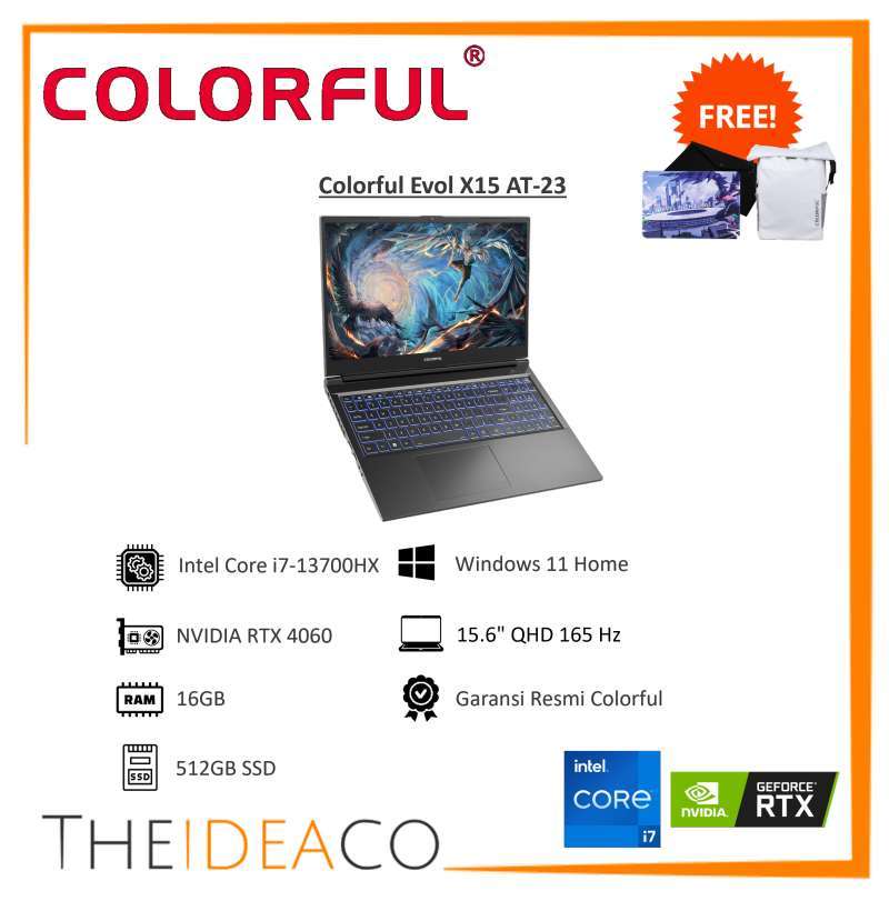 Jual Colorful Laptop Gaming X15 I7-13700hx 16gb 512gb Ssd Rtx 4060 ...
