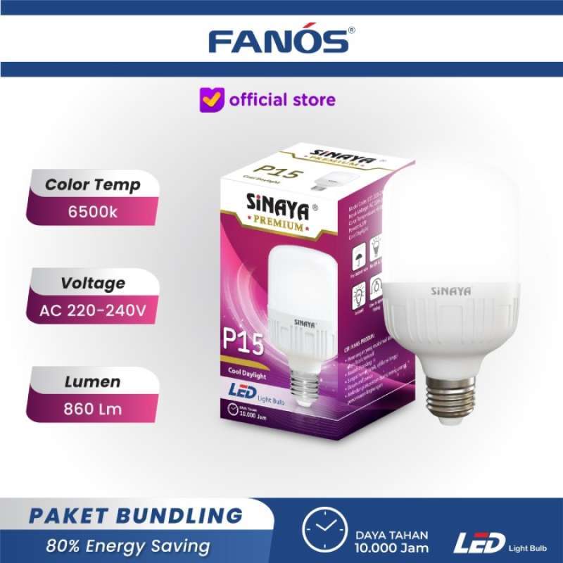 Promo PAKET BUNDLING FANOS ECO 9W 3IN1 DAN SINAYA PREMIUM 15W PAKET 5PCS -POROSWONDERLAND Diskon ...