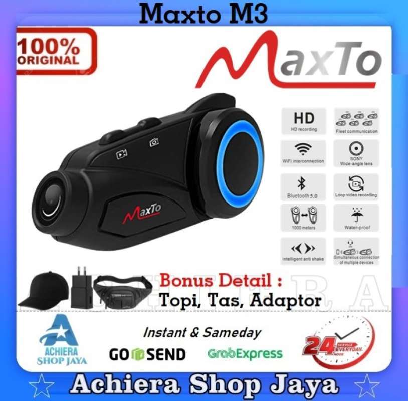 Promo Maxto M3 Bluetooth Radio FM Intercom Helm 6 Rider Party Call Original Diskon 9% di Seller ...