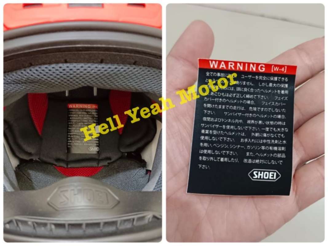 Promo Label Warning Clone Shoei X14 X12 Scott Rx7 helm Ala ala 1:1 ...