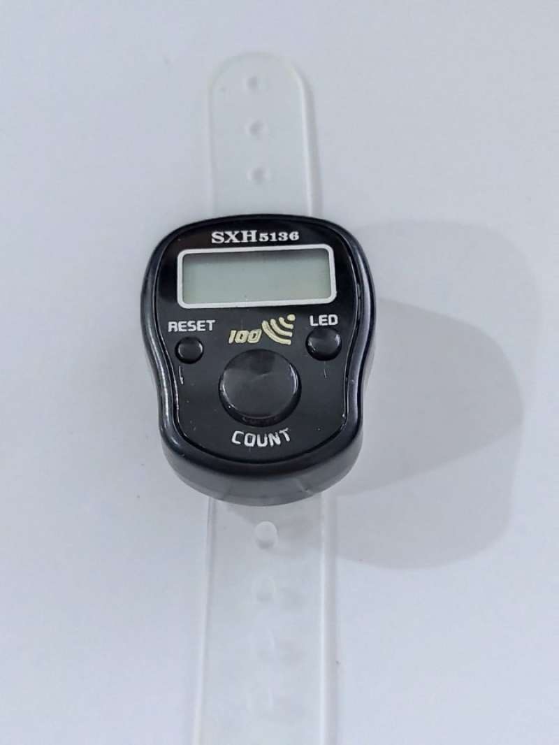 Jual Tasbih Digital LED Alarm 100 Bunyi Finger Counter Original Alat ...