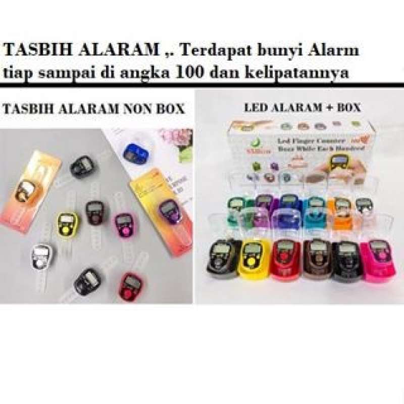 Jual Tasbih Digital LED Alarm 100 Bunyi Finger Counter Original Alat ...