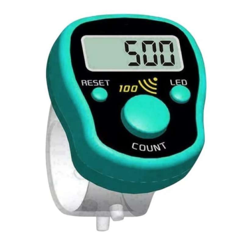 Jual Tasbih Digital LED Alarm 100 Bunyi Finger Counter Original Alat ...