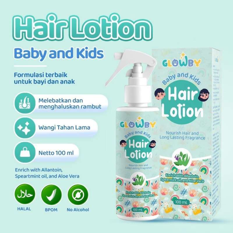 Jual ( Glowby ) Hair Lotion Bayi dan Anak Menyuburkan dan Melebatkan ...
