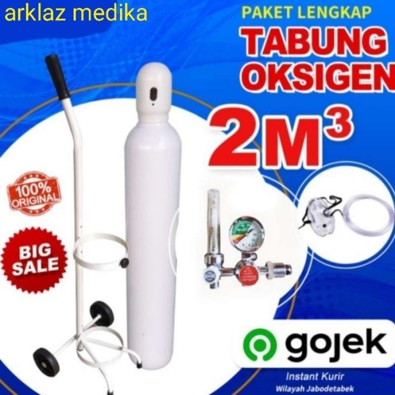Promo Tabung Oksigen 2m3 Oxygen Medis Paket Lengkap Siap Pakai Diskon 23% Di Seller Arjunas ...
