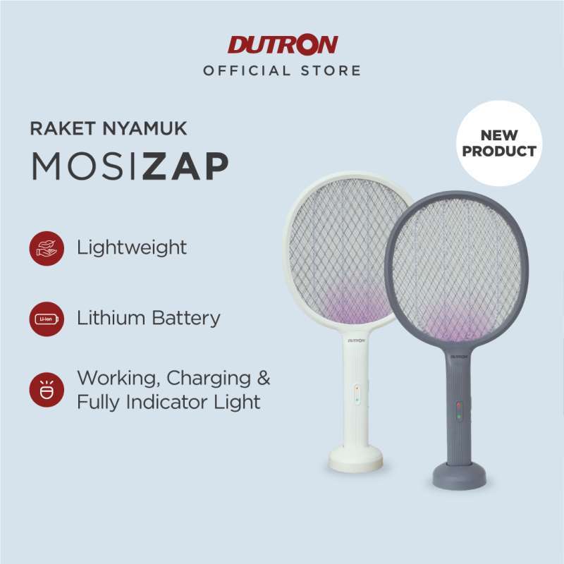 Promo Dutron Raket Nyamuk Listrik Uv Mosizap Rechargeable - 1 Pcs Grey ...