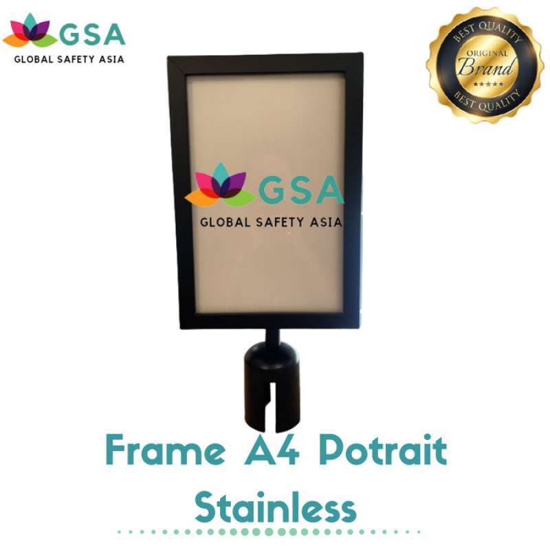 Promo Diskon Frame Standing Sign Board Frame Stainless Hitam A4 Baru ...