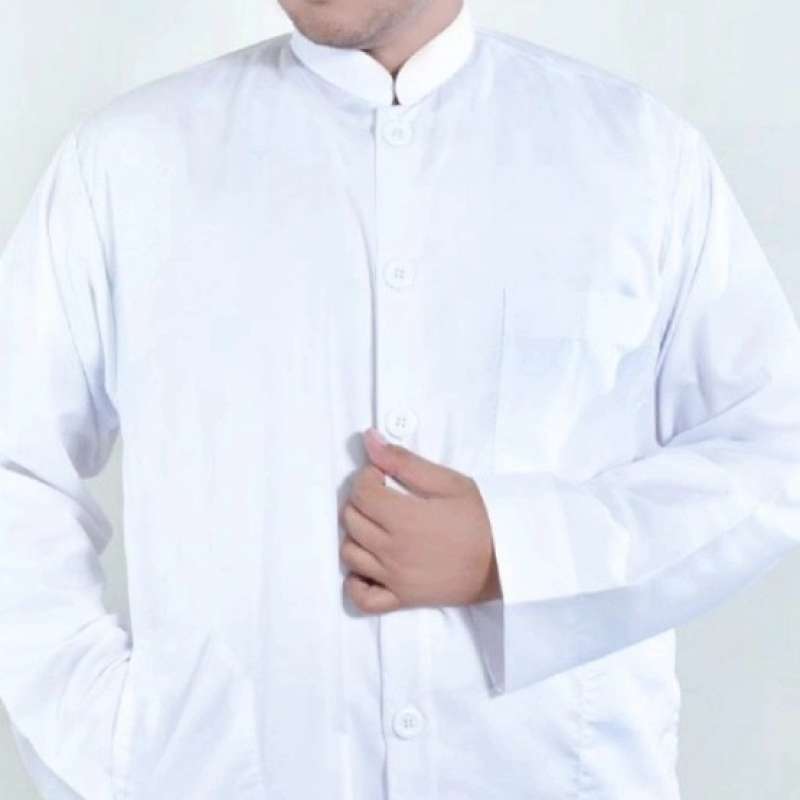 Promo Baju Koko Putih Polos Lengan Panjang Ukuran Xl Navi M L Putih Diskon 2 Di Seller