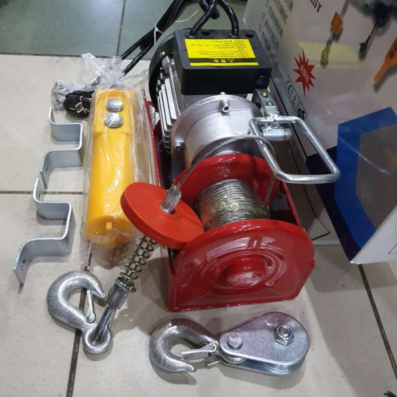 Promo MINI ELECTRIC HOIST PA300 AC 220V KATROL ELEKTRIK WINCH 300 KG ...