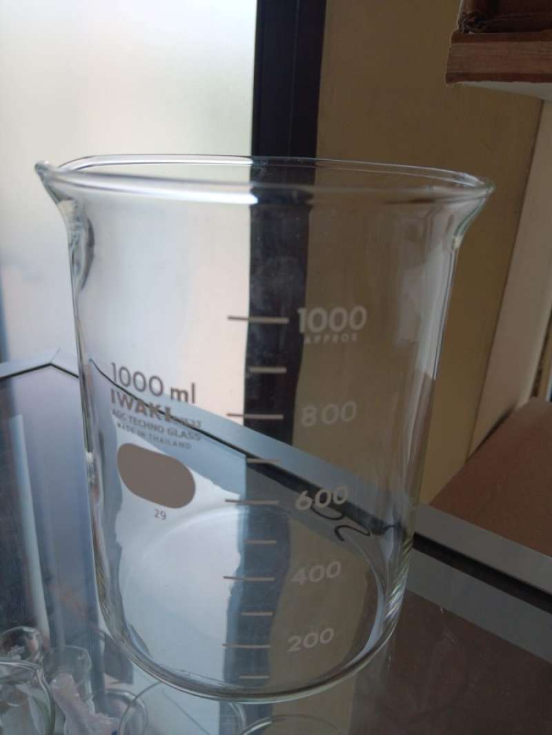 Promo IWAKI BEAKER GLASS Vol. 1.000 ml (1 Liter) / GELAS KIMIA Diskon 33% di Seller Jaya Raga ...