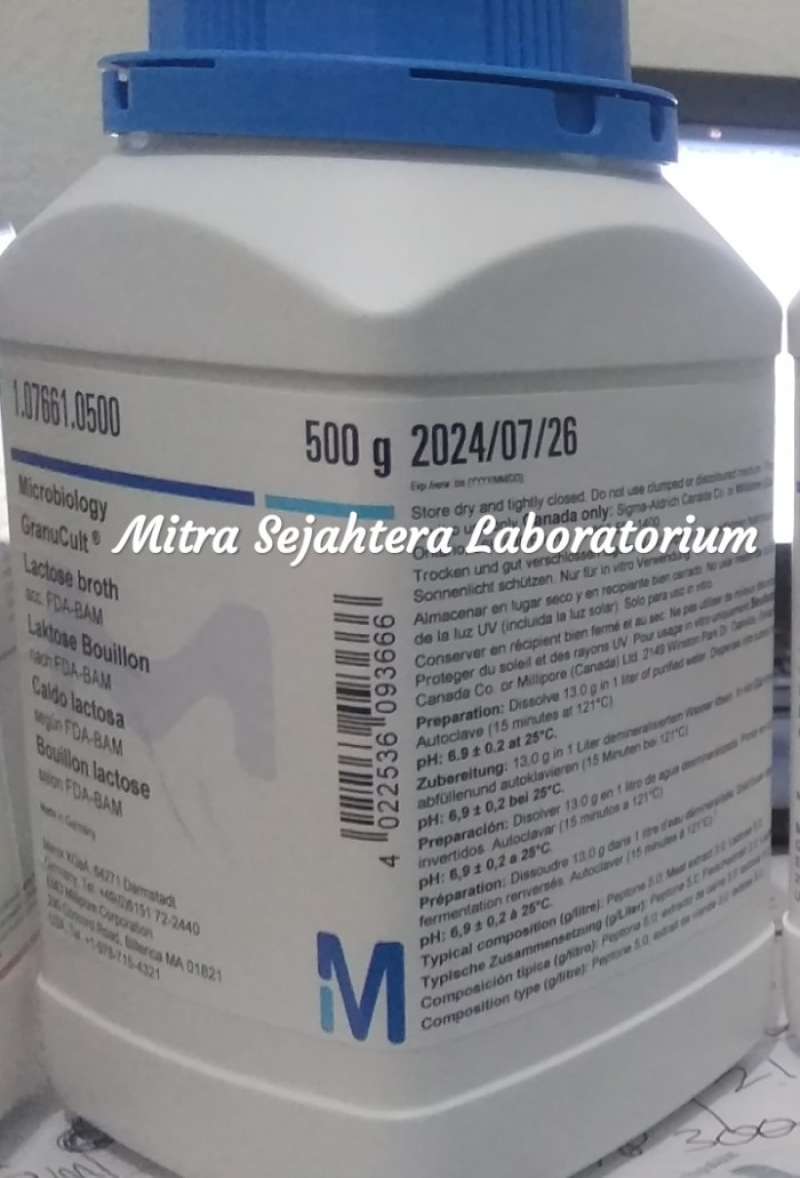Promo LACTOSE BROTH FOR MICROBIOLOGY MERCK 500GR 107661 | 1.07661.0500 ...