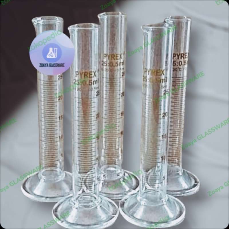 Promo measuring cylinder- gelas ukur kimia 25ml pyrex asli alat ...