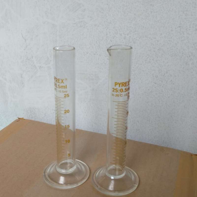 Promo measuring cylinder- gelas ukur kimia 25ml pyrex asli alat ...