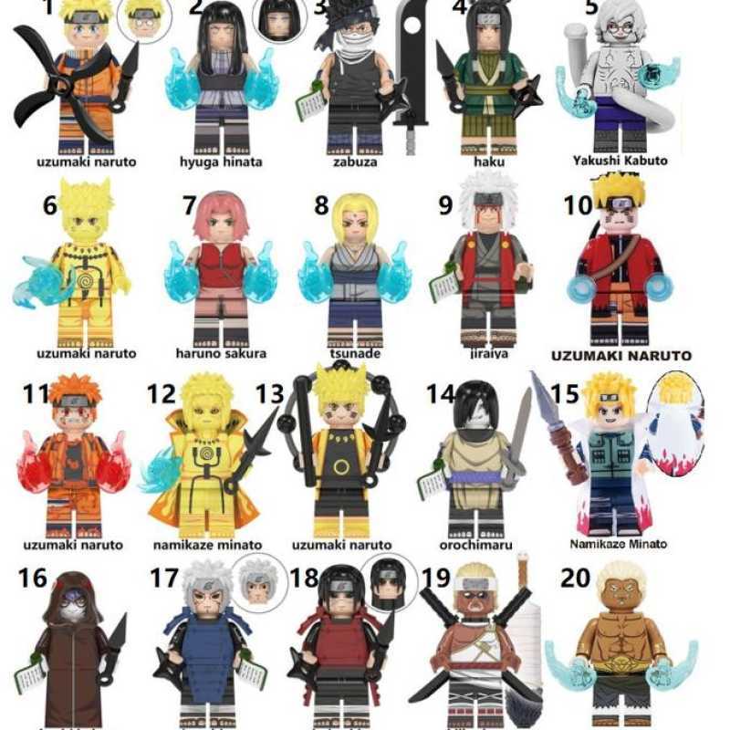 Promo Naruto Tsunade Jiraiya Orochimaru Minato Bee Raikage Minifigure ...