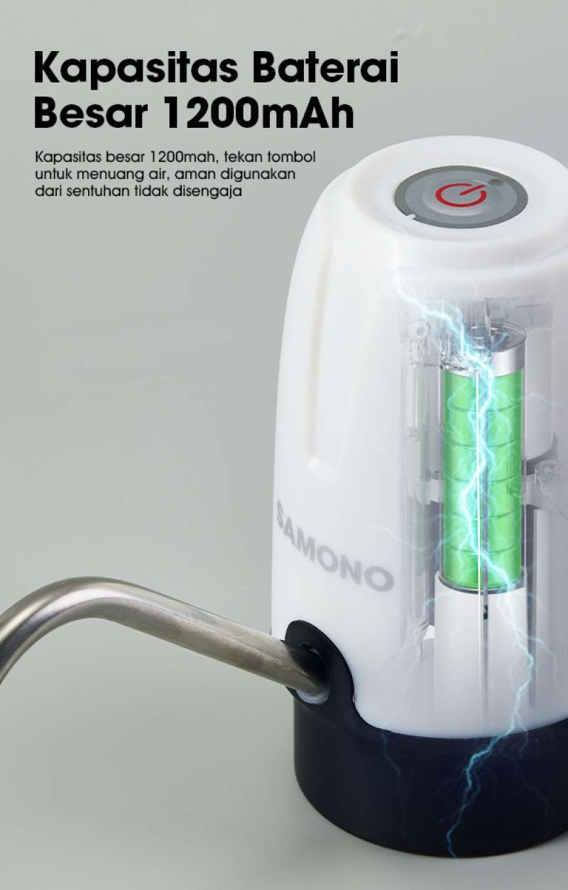 Promo Samono Pompa Air Galon Dispenser Air Minum Charge Micro USB ...