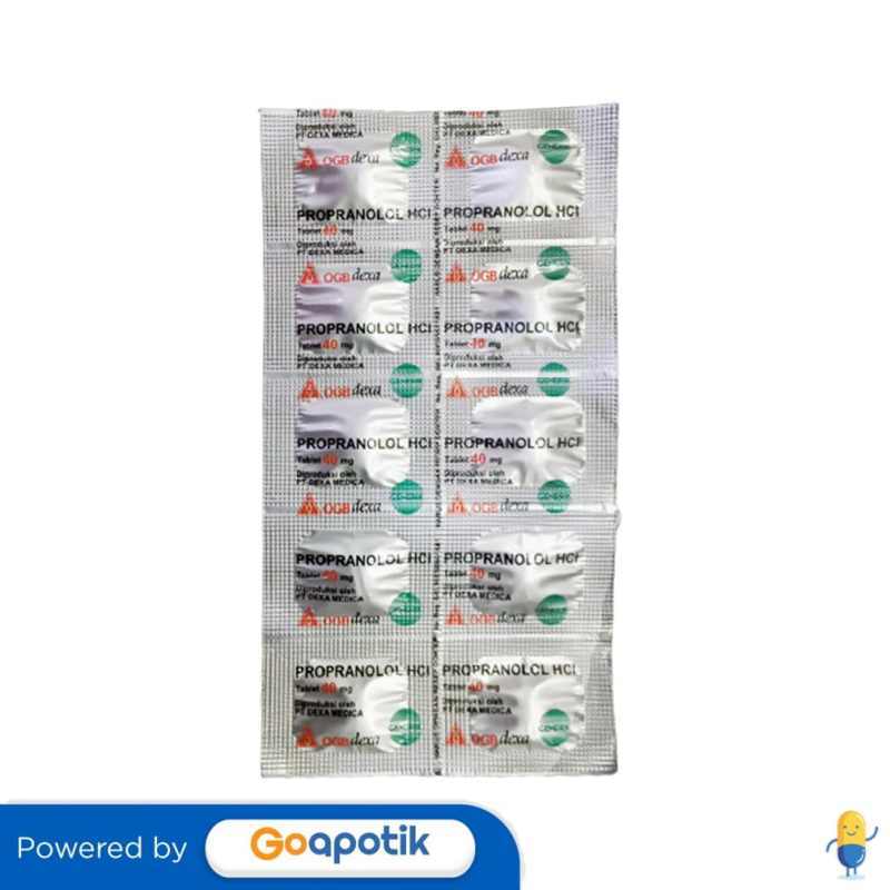 Jual Propranolol Hcl Ogb Dexa Medica 40 Mg Tablet / Hipertensi Di ...