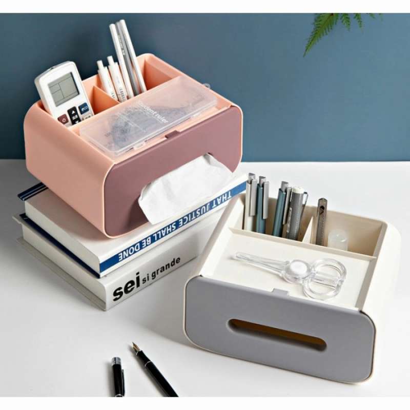 Promo Kotak Tisu Tissue Kayu Remote Tempat Box Pulpen Stationary ...