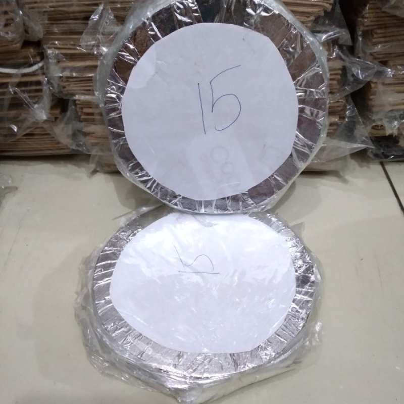 Promo alas cake tatakan kue bulat triplek 15cmx15cm isi 12 pcs Diskon 9 ...