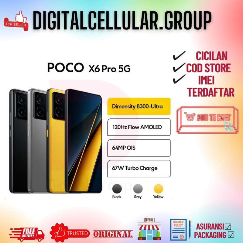 Jual Xiaomi Poco X6 Pro 12 512 Gb Garansi Resmi Abu Abu Di Seller Digitalcellulargroup Store