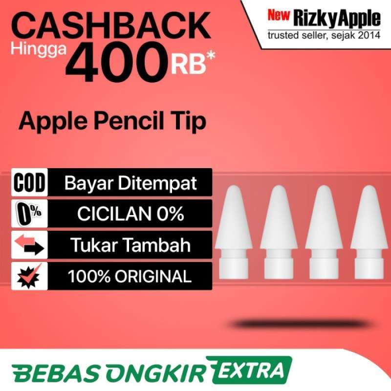 Promo Apple Pencil Tip 4 Pack / Loose Pack Mlun2 Original Diskon 9% Di Seller Quelma Store ...