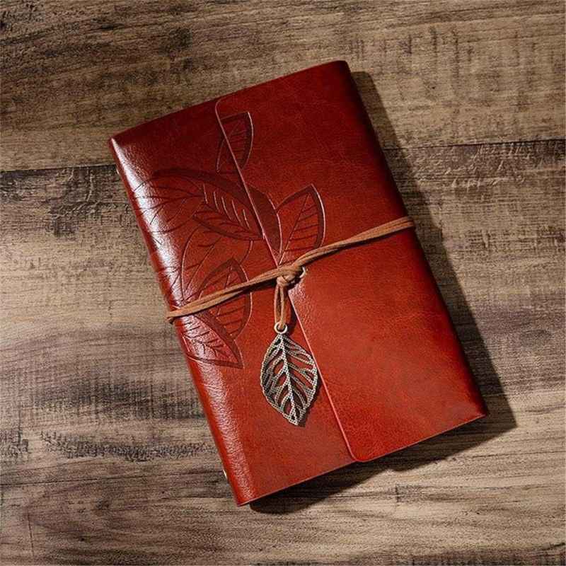 Jual Phantaci Buku Catatan Binder Kulit Retro Leaf Kertas B7 Bsd666 ...