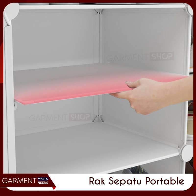 Promo Rak Sepatu Tutup Box Plastik Tertutup 4 6 8 Susun Anti Debu ...