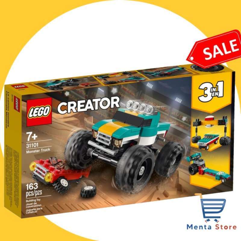 Promo Lego Creator 31101 Monster Truck 3 In 1 Mobil Besar Truk Kids ...