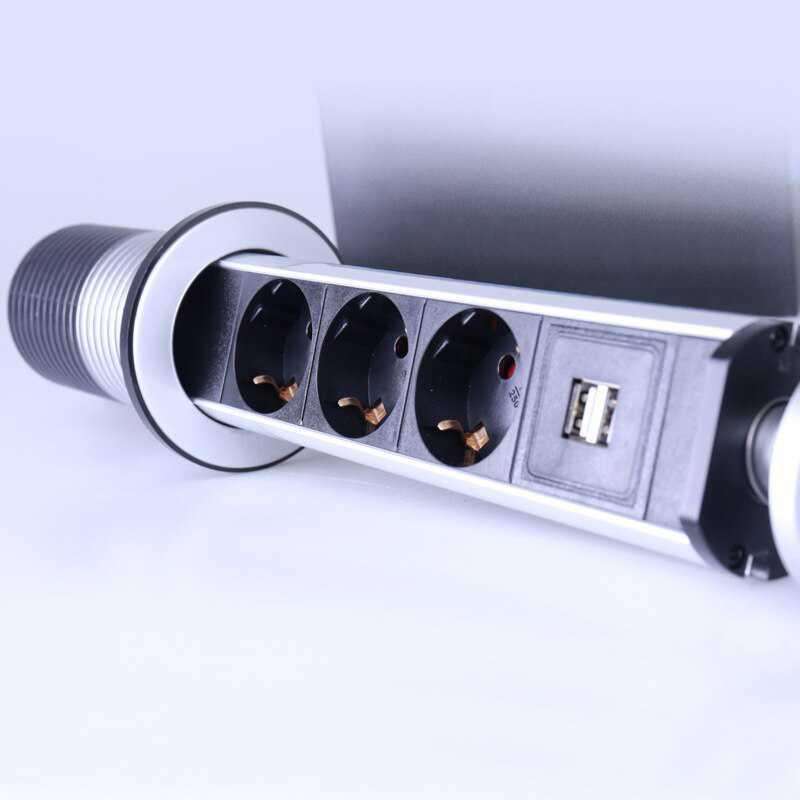 Jual Stop Kontak Tanam Meja Pop Up Electric Plug Socket With USB Port ...