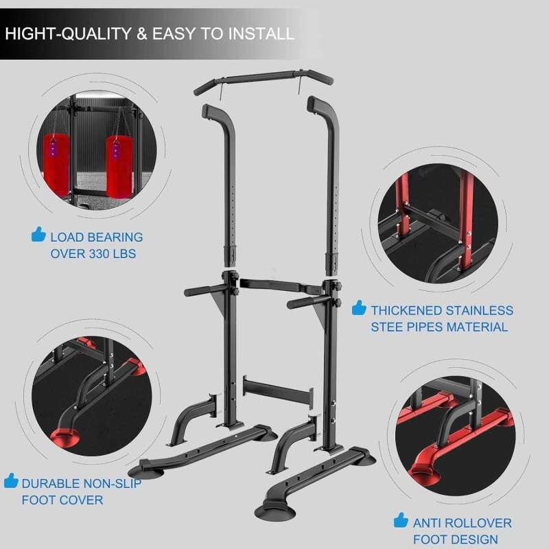 Jual Alat Fitness Pull Up Power Rack Horizonal Bar Home Gym 4001f Alat ...