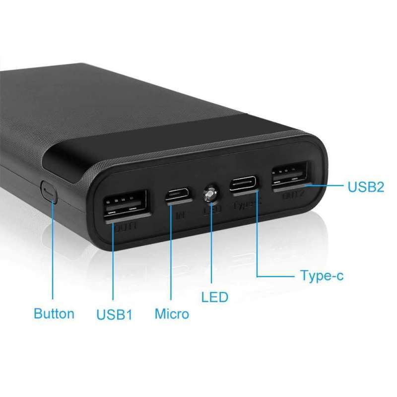 Jual Diy Power Bank Case Usb Type C 4 X 18650 2 Port Ka4 Bank Powerbank ...