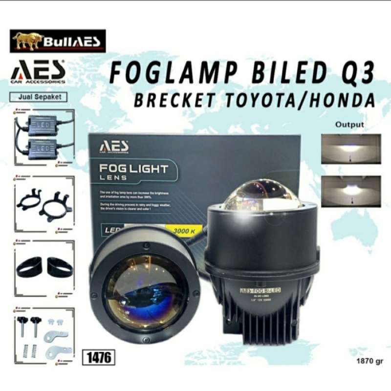 Promo Termurah Lampu Foglamp Biled Q3 Aes 45w / Projector Biled Foglamp ...