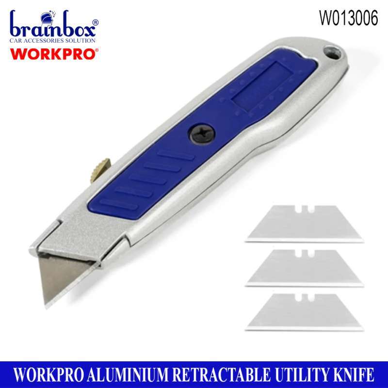 Jual Workpro W013006 Aluminium Retractable Utility Knife Pisau Cutter ...