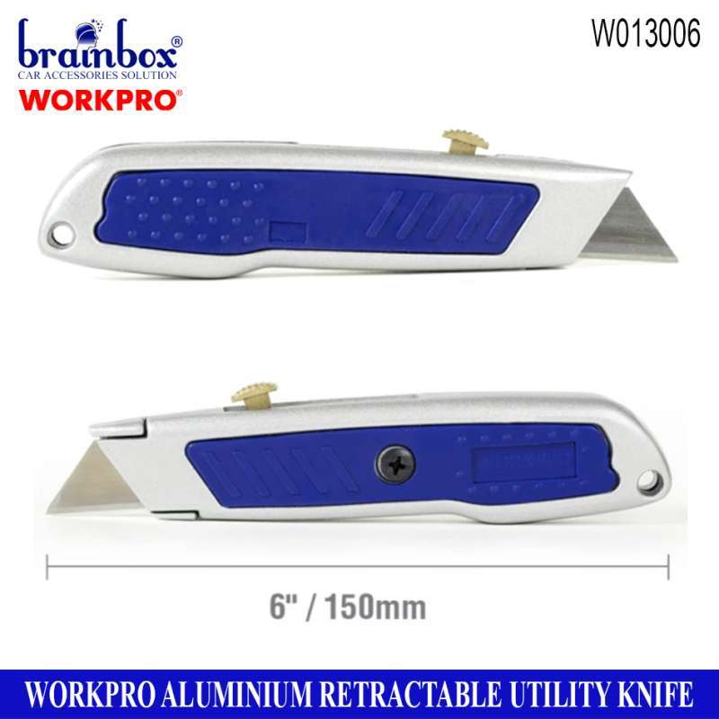 Jual Workpro W013006 Aluminium Retractable Utility Knife Pisau Cutter ...