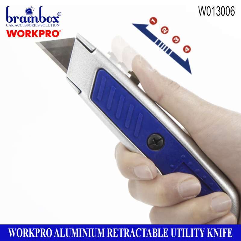 Jual Workpro W013006 Aluminium Retractable Utility Knife Pisau Cutter ...