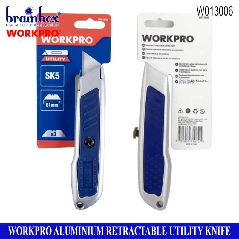 Jual Workpro W013006 Aluminium Retractable Utility Knife Pisau Cutter ...