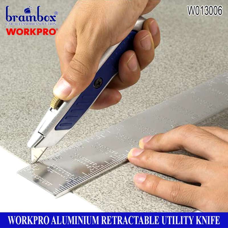 Jual Workpro W013006 Aluminium Retractable Utility Knife Pisau Cutter ...