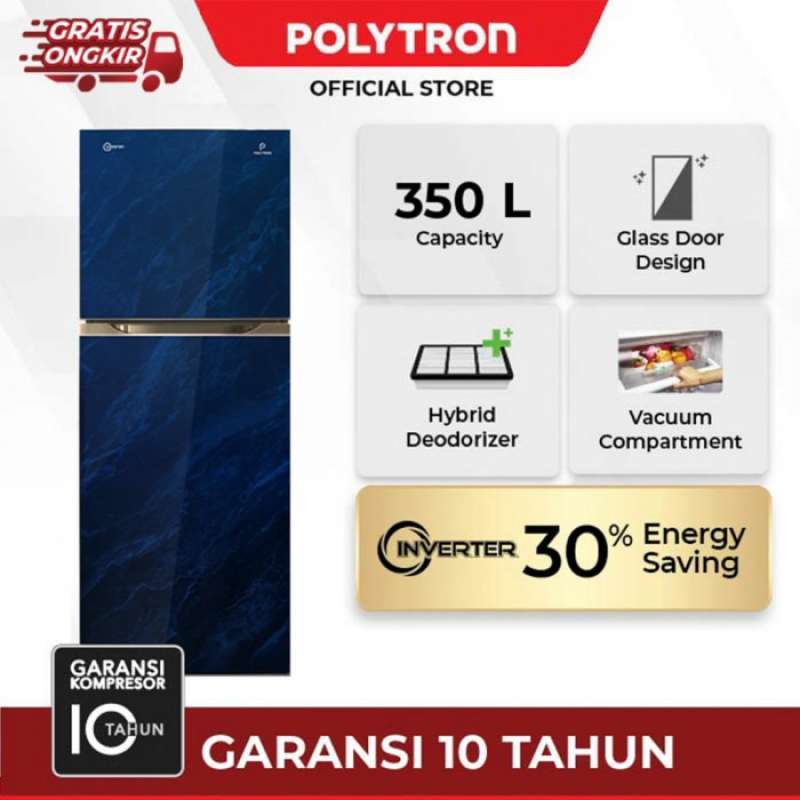 Jual Kulkas Polytron New Belleza Big Liter 2 Pintu Inverter Prm 495mb Di Seller Surya Prima ...