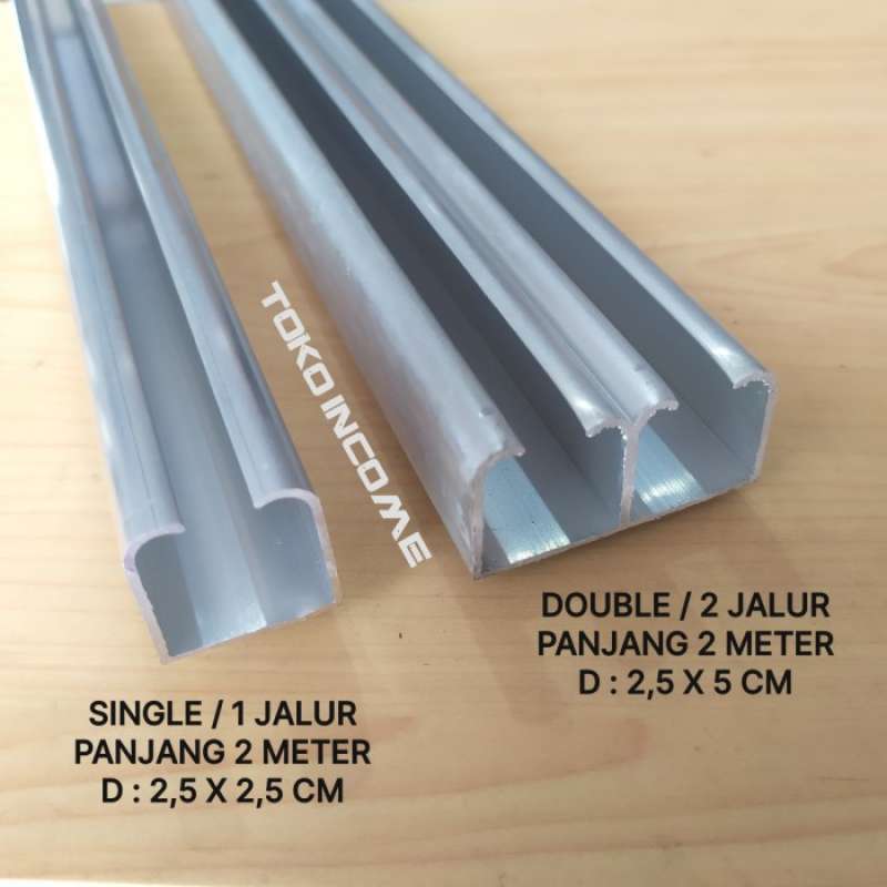 Promo Rel Sliding B 004 Aluminium Pintu Geser / Gantung Single Double 2 ...