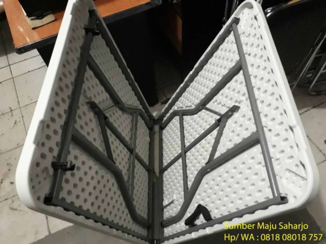 Promo Meja Lipat Plastik Fiber Outdoor 180x74cm Kafe Kantin Resto Makan ...