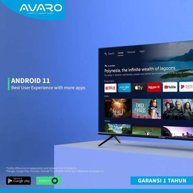 Promo Avaro Android Smart Led Tv Hd 32 Inch - Resmi - Paket Khusus ...