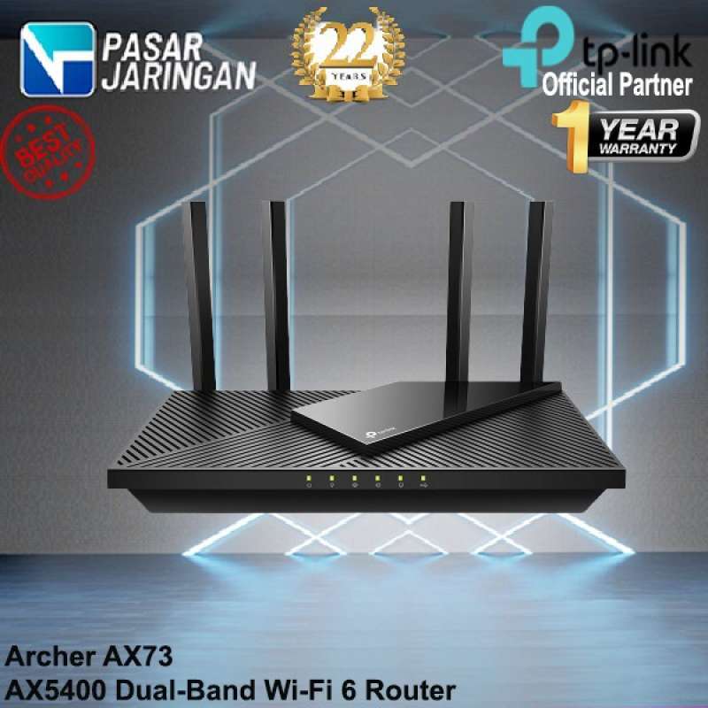 Promo Archer Ax73 Ax5400 Dual Band Gigabit Wifi 6 Router Ax73 Diskon 23% Di Seller Praptuma ...